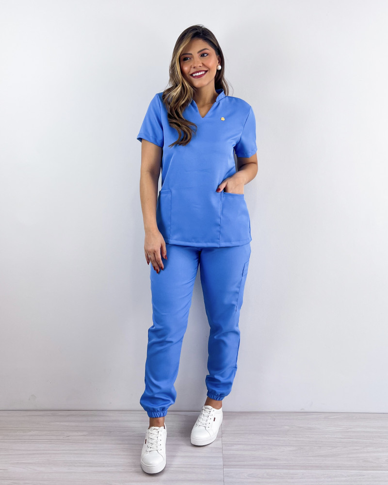 scrub azul celeste | Branco Online