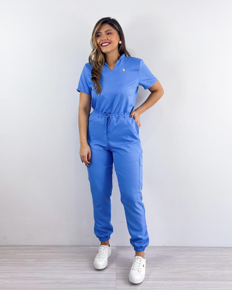 scrub azul celeste | Branco Online
